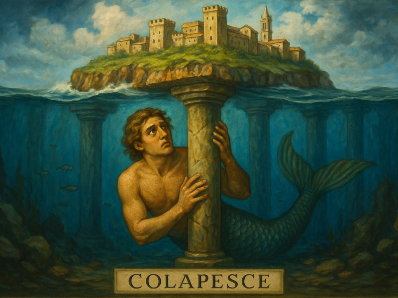 Colapesce: il ragazzo che regge la Sicilia (e vive tra mito e mare)